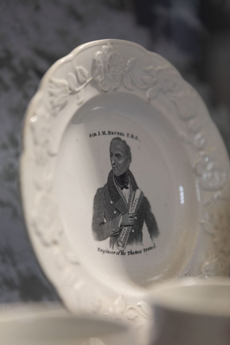Pottery plate Marc Brunel - Brunel Museum