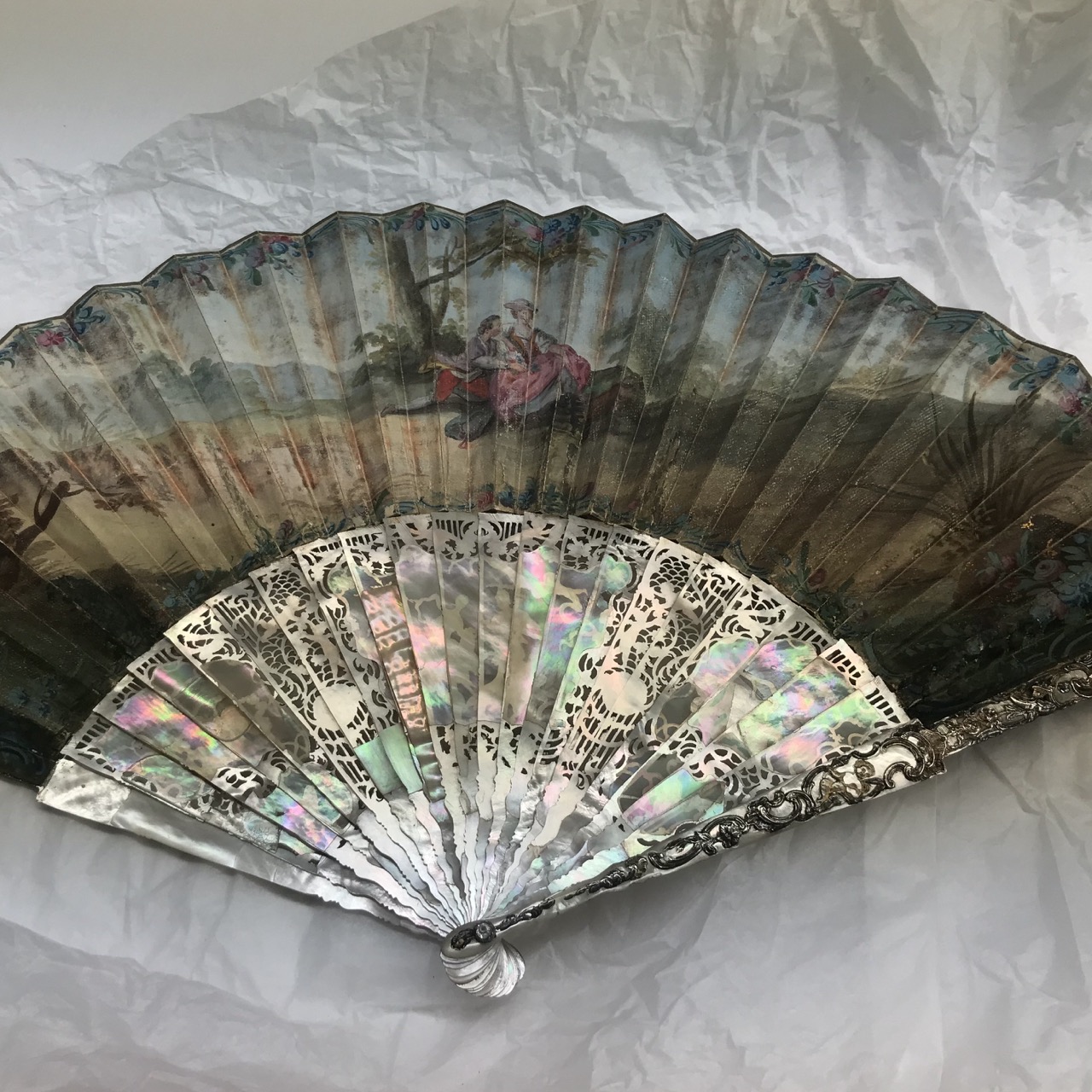 Decorative fan belonging to Mary Brunel - Brunel Museum