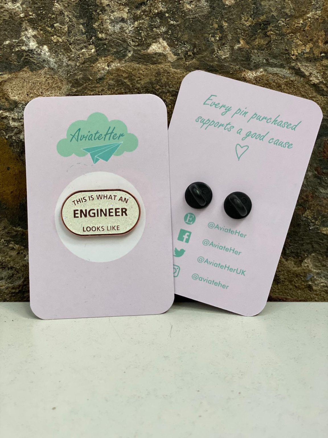 Pin Badges - AviateHer - Brunel Museum