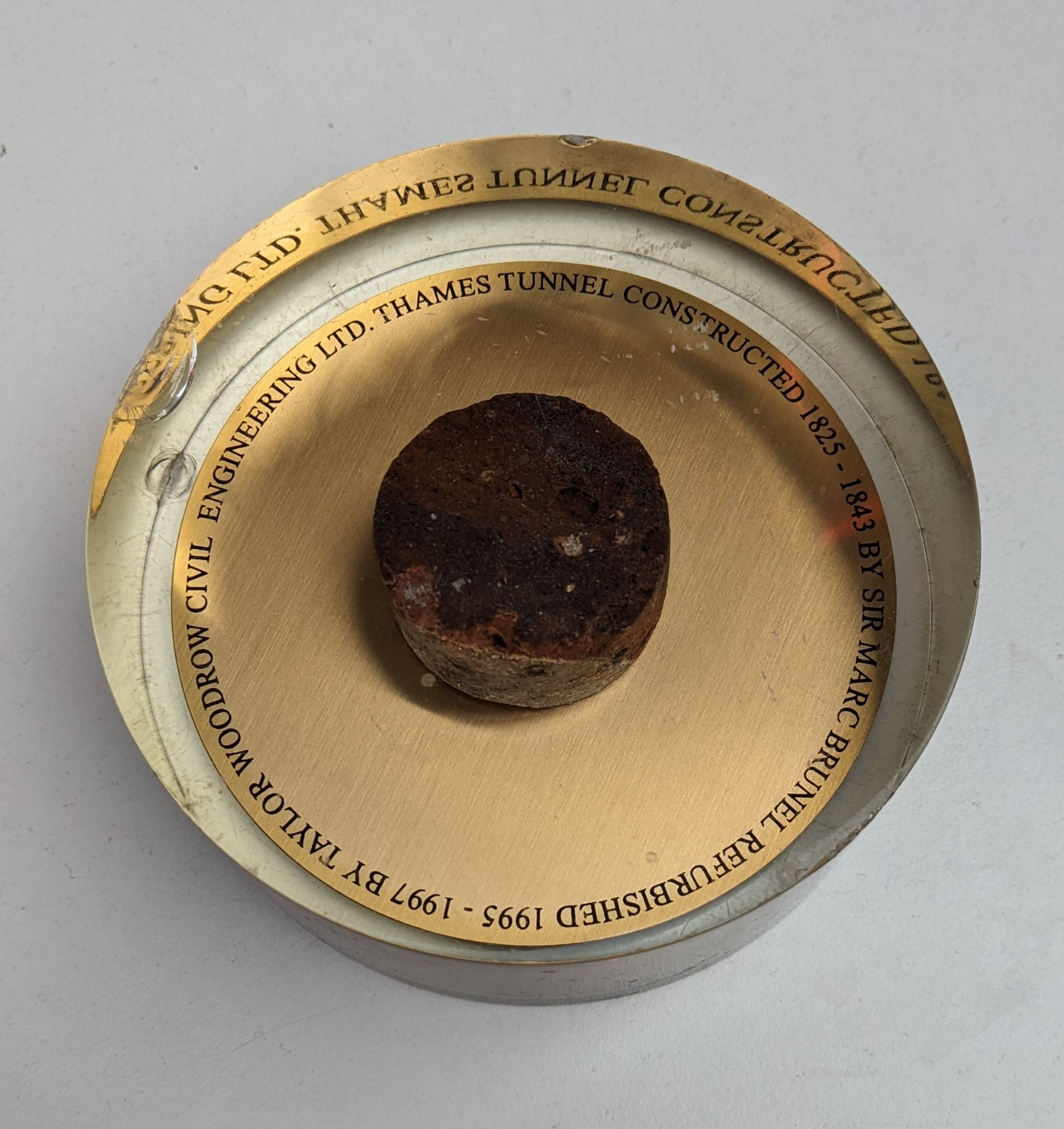 Paperweight with Brick Core from the Thames Tunnel - Brunel Museum